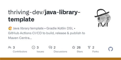 Github Thriving Devjava Library Template 🎨 Java Library Template