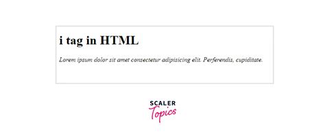 Tag In HTML Scaler Topics