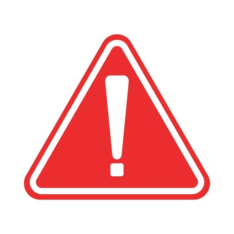 Símbolo De Signo De Exclamación Icono Peligroso De Advertencia Roja