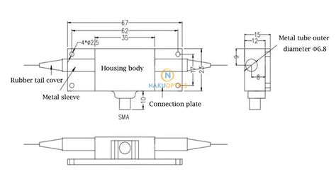 980nm 200mhz 10ns Rise Time Fiber Coupled Acousto Optic Modulator Nakuoptics