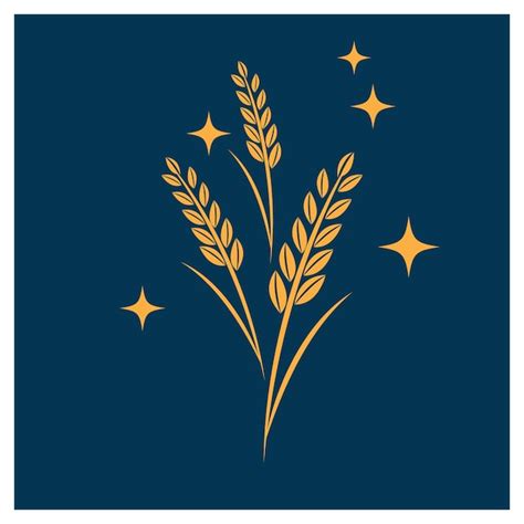 Premium Vector Wheat Logo Template Vector Illustration Design