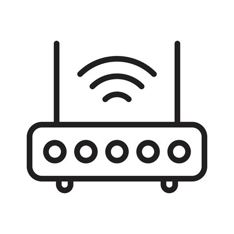 Wifi Router Outline Icons Modem Icons Wireless Router Connectivity