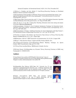 Vector Quantization For Privacy Preserving Clustering In Data Mining Pdf