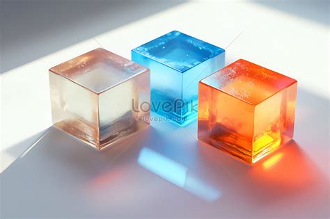 세 가지 색상의 큐브