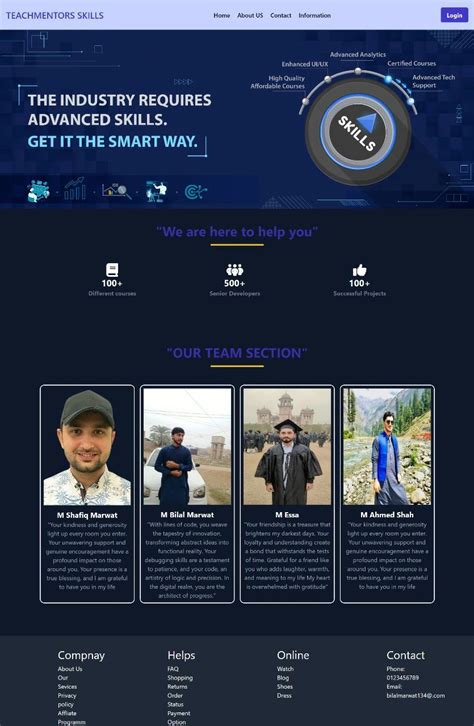 bilal marwat on linkedin make single web page through tailwind css