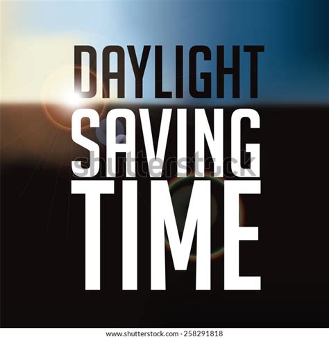 일광 절약 시간 텍스트 및 배경 스톡 벡터로열티 프리 258291818