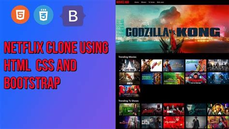Netflix Clone Using Html Css And Bootstrap Trending Tv Shows Netflix