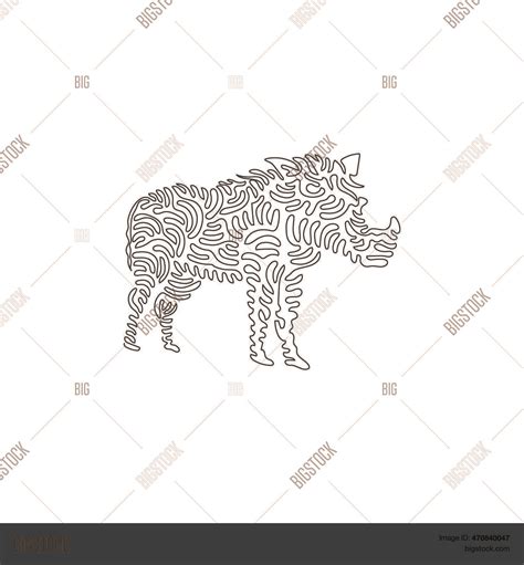 Continuous Curve One Vector And Photo Free Trial Bigstock