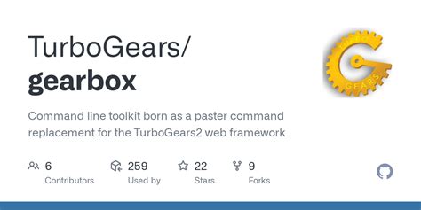 Github Turbogearsgearbox Command Line Toolkit Born As A Paster