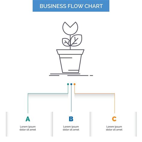 Adventure Game Mario Obstacle Plant Business Flow Chart Design With 3 Steps Line Icon For