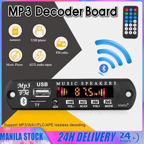 Wireless Bluetooth MP Decoder Board DC V V MP WMA Audio Module USB TF FM Radio MP