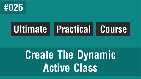 Arabic Ultimate Front End Course 026 Create The Dynamic Active Class Youtube
