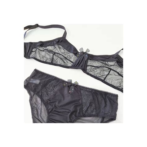 Black Elegance For Men Sheer Mesh Aa Cup Luxury Bra