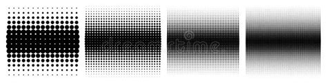 Set Of Halftone Circle Dots Gradient Pattern Textures Halftone Dots Backgrounds Vector Stock