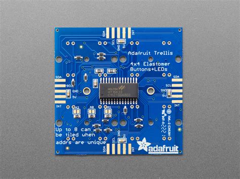 Adafruit Trellis Monochrome Driver Pcb For 4x4 Keypad And 3mm Leds Id 1616 Adafruit Industries