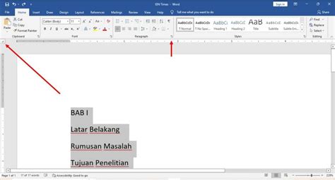 2 Cara Membuat Titik Titik Daftar Isi Secara Otomatis