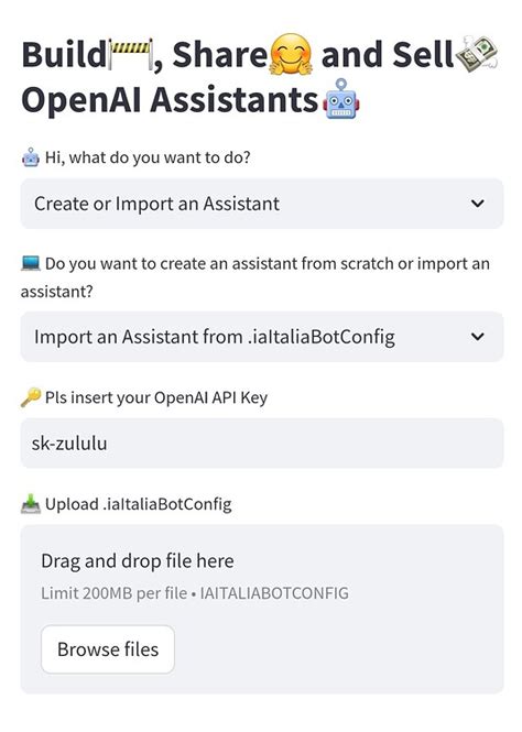 Build Share And Sell Openai Assistants Api For Free Show The Community Streamlit