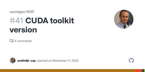 Cuda Toolkit Version · Issue 41 · Usnistgovmist · Github