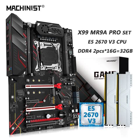 Machinist X99 Motherboard Combo Xeon Kit E5 2640 V3 Cpu Lga 2011 3 2pcs 16g 32gb Ddr4 Ecc