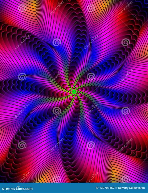 Abstract Rainbow Decorative Element Abstract Spirograph Element Stock Vector Illustration Of