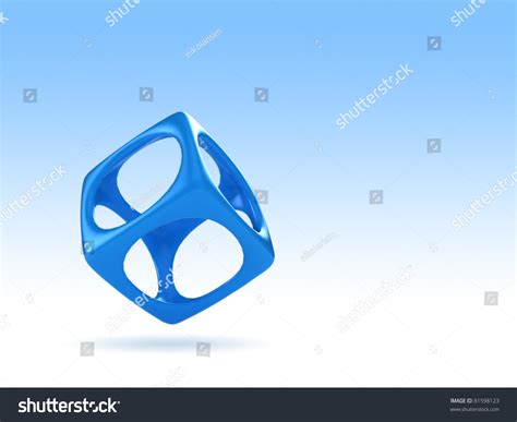 Smooth Box Wireframe Rendering Stock Illustration 81598123