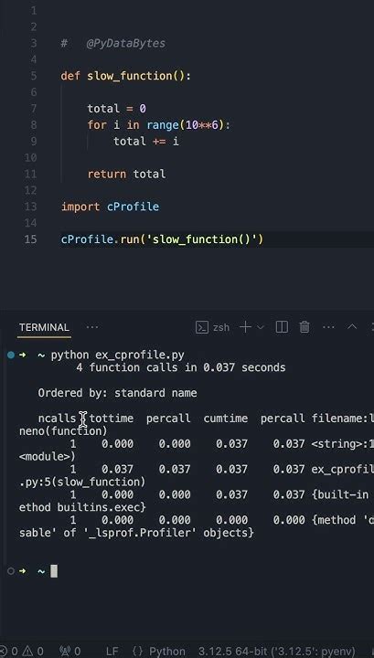Is Your Python Code Slow Use Cprofile Pythontips Youtube