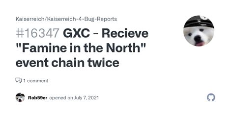 Gxc Recieve Famine In The North Event Chain Twice · Issue 16347