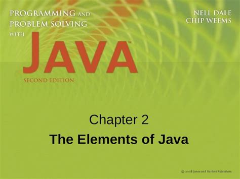 Ppt Chapter 2 The Elements Of Java 2 Knowledge Goals Understand The