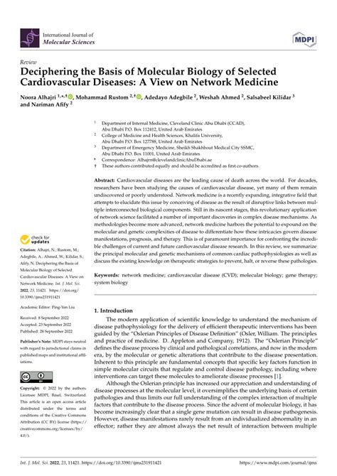 Pdf Deciphering The Basis Of Molecular Biology Of Selected