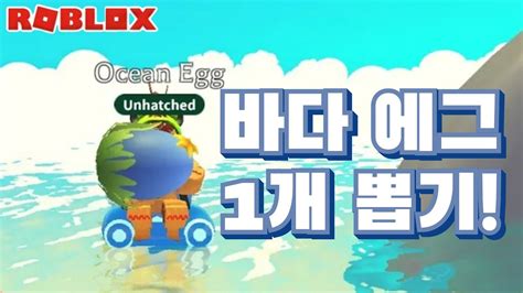 바다 에그 1개 뽑기 전설펫을 뽑을 수 있을까요🌊🐬 입양하세요 Youtube