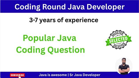 Coding Question For Java Developer Having 3 7 Years Of Exp Youtube