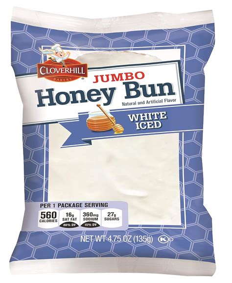 Cloverhill Jumbo Honey Bun White Iced Bakery Snacks Inim Store