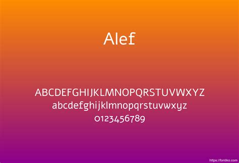 Alef Font [otf Ttf]