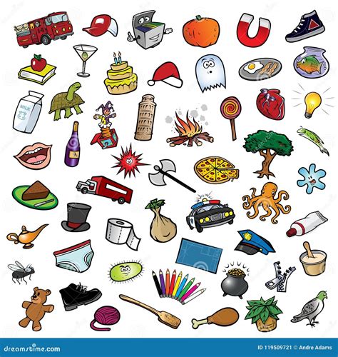 Random Collection Ii Stock Vector Illustration Of Objects 119509721