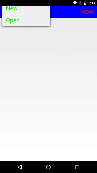 Xamarin Android Menu Item Does Not Use App Theme Stack Overflow