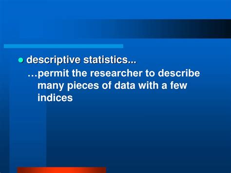 Ppt Educational Research Data Analysis And Interpretation 1 Descriptive Statistics