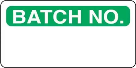 Batch Paper Labels At Best Price In Mumbai By Vebcon Id 11465770733