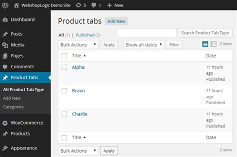 Custom Tabs For Woocommerce Plugin Webshoplogic Wordpress And Woocommerce Plugins