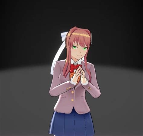 Monika In Yandere Simulator Yandere Simulator Yandere Literature Club