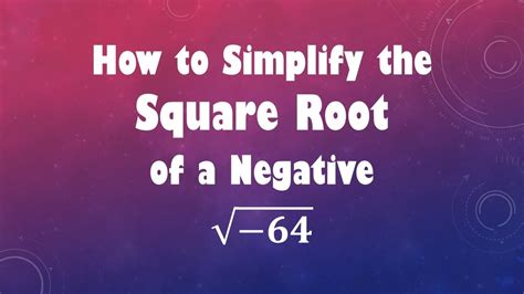 What Is The Square Root Of Negative 64 Exploring The World Of Imaginary Numbers