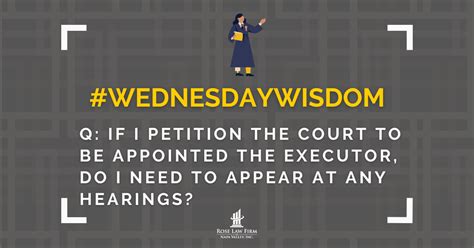 Q If I Petition The Court To Be Appointed The Executor Do I Need To