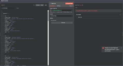 Getting Error On Splitting The The Json Elements Questions N8n Community