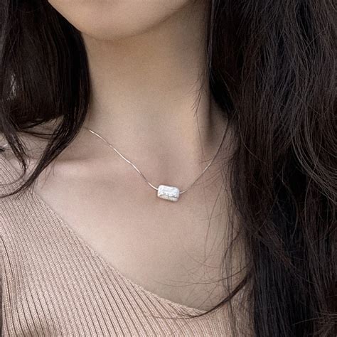 스툽 바로크진주 못난이진주 해수진주목걸이 U235 위시버킷