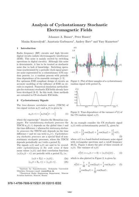 Pdf Analysis Of Cyclostationary Stochastic Electromagnetic Fields