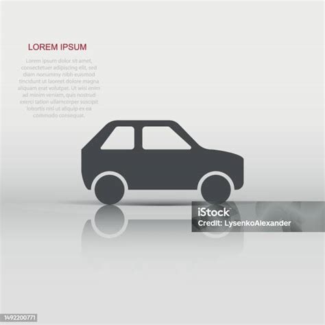 평면 스타일에 자동차 아이콘입니다 자동차 차 벡터 일러스트 레이 션에 흰색 배경 고립 자동 사업 개념입니다 Brand Name Domestic Car에 대한 스톡 벡터 아트