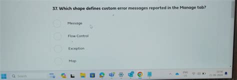 Solved Which Shape Defines Custom Error Messages Reported In