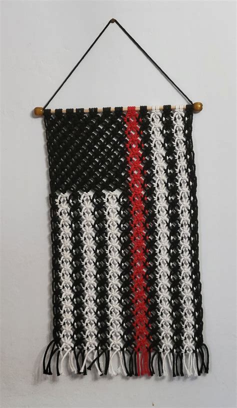 Handmade Macrame US Flag Etsy