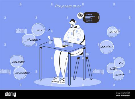 Programmer Concentrated On Working On The Projectdevelopment Of Programming And Coding