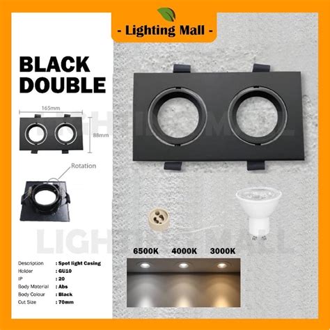 Led Recessed Eyeball Fitting Complete Set With Gu10 Bulb And Holder