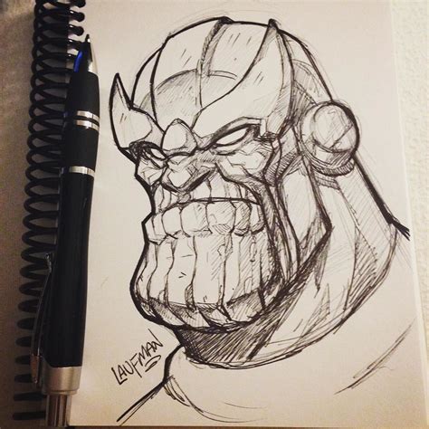 A Drawing Of A Man S Face With His Mouth Open And Tongue Out Next To A Ballpoint Pen